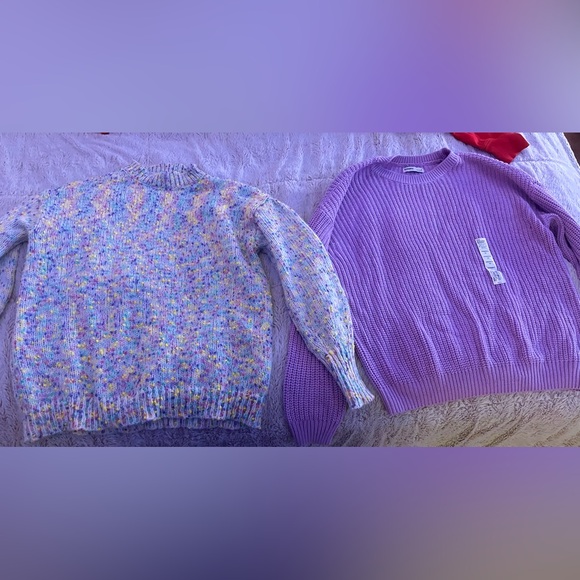 Sweaters | Multicolor And Purple Womens Sweater Set | Poshmark